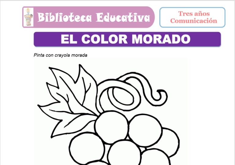 El color morado para Nivel inicial de tres años – Biblioteca Educativa