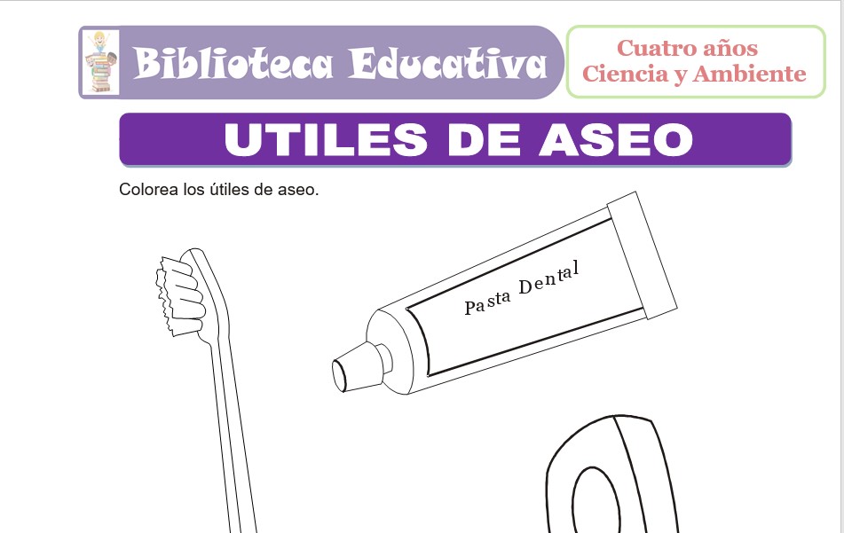 Útiles de Aseo para Nivel inicial de cuatro años – Biblioteca Educativa