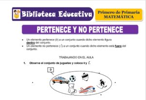 Pertenece y no pertenece para Primero de Primaria – Biblioteca Educativa
