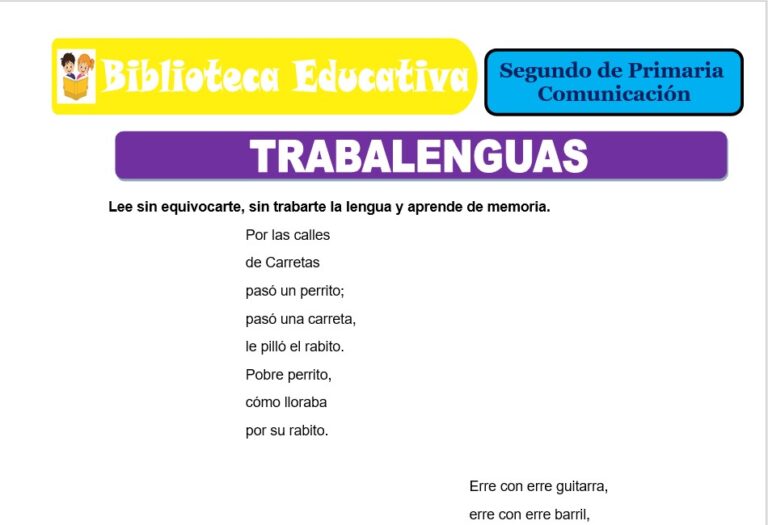 Trabalenguas para Segundo de Primaria – Biblioteca Educativa