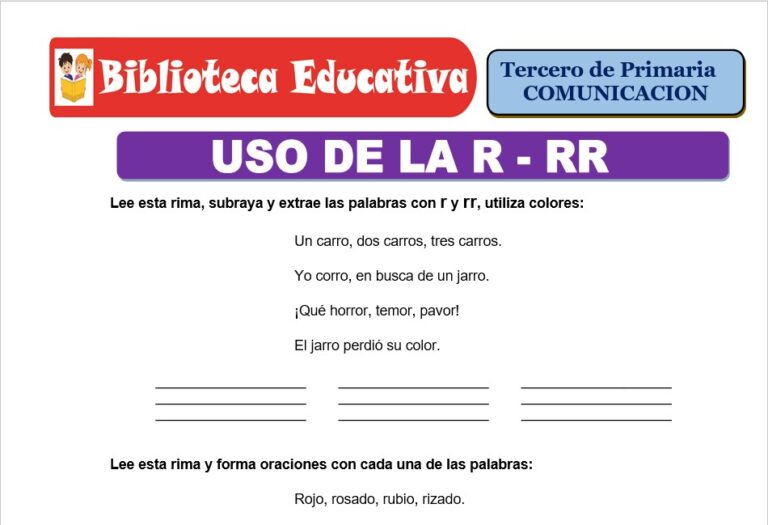 Uso de la r - rr para Tercero de Primaria – Biblioteca Educativa